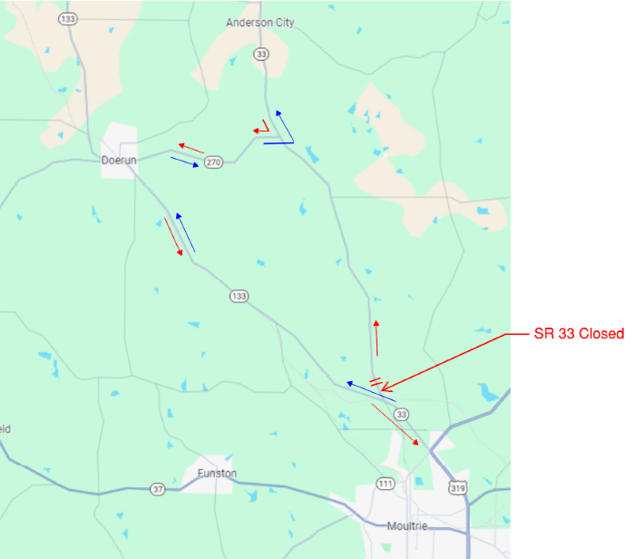 DOT to close part of Highway 33 North until late April | Moultrie Observer