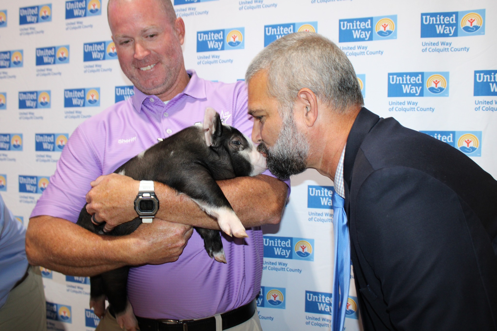 United Way campaign sparks friendly competition and pig kissing ...